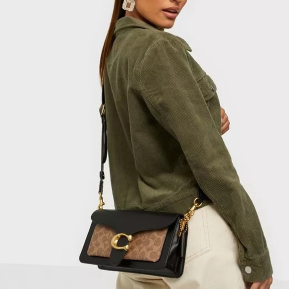 Coach | Bags | Coach Tabby Signature Coated Canvas Leather Crossbody Bag | Poshmark